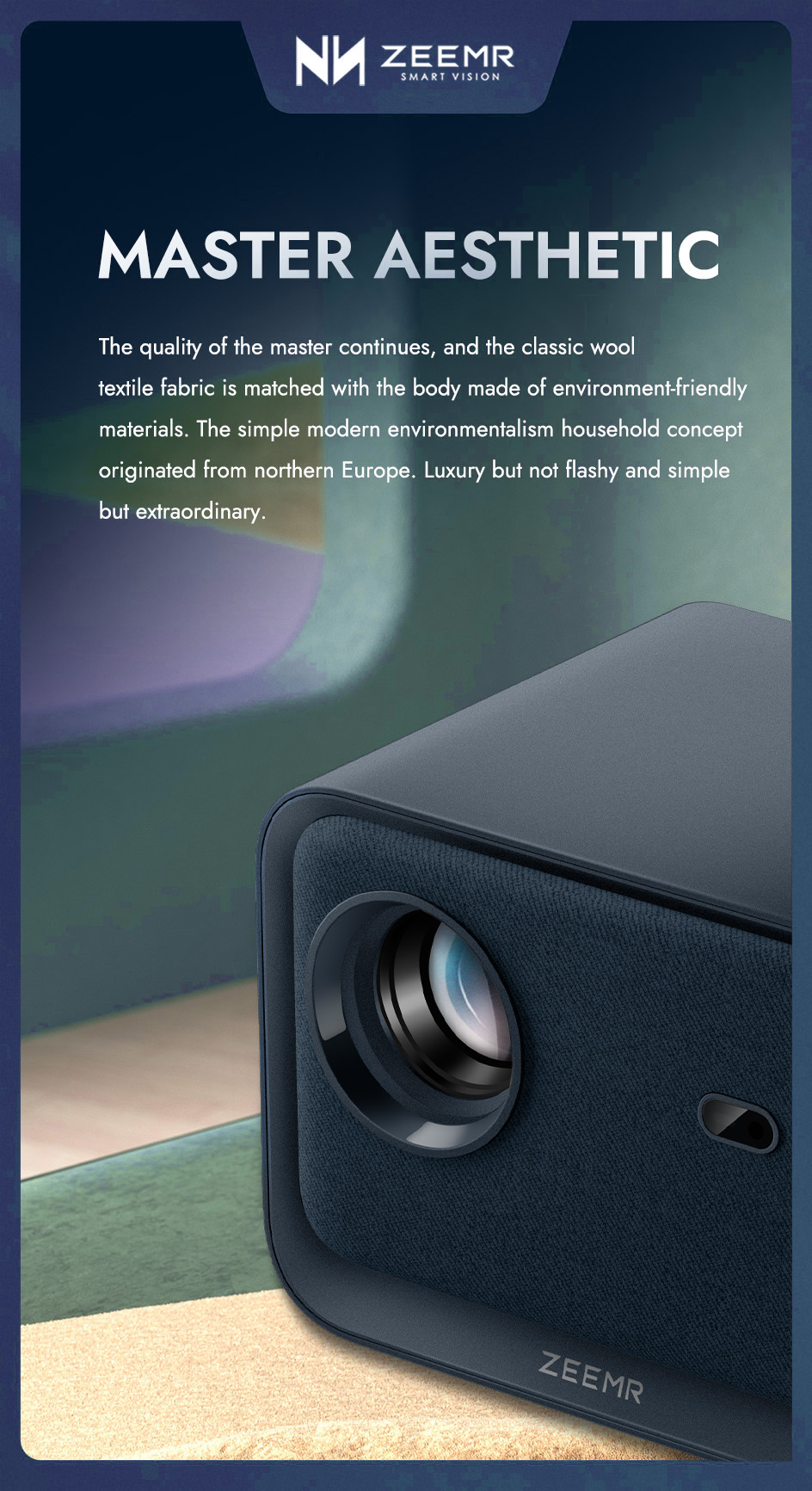ZEEMR Z1 Mini Projektor Projector 1080P 4K 600 ANSI Full HD AI Auto ...
