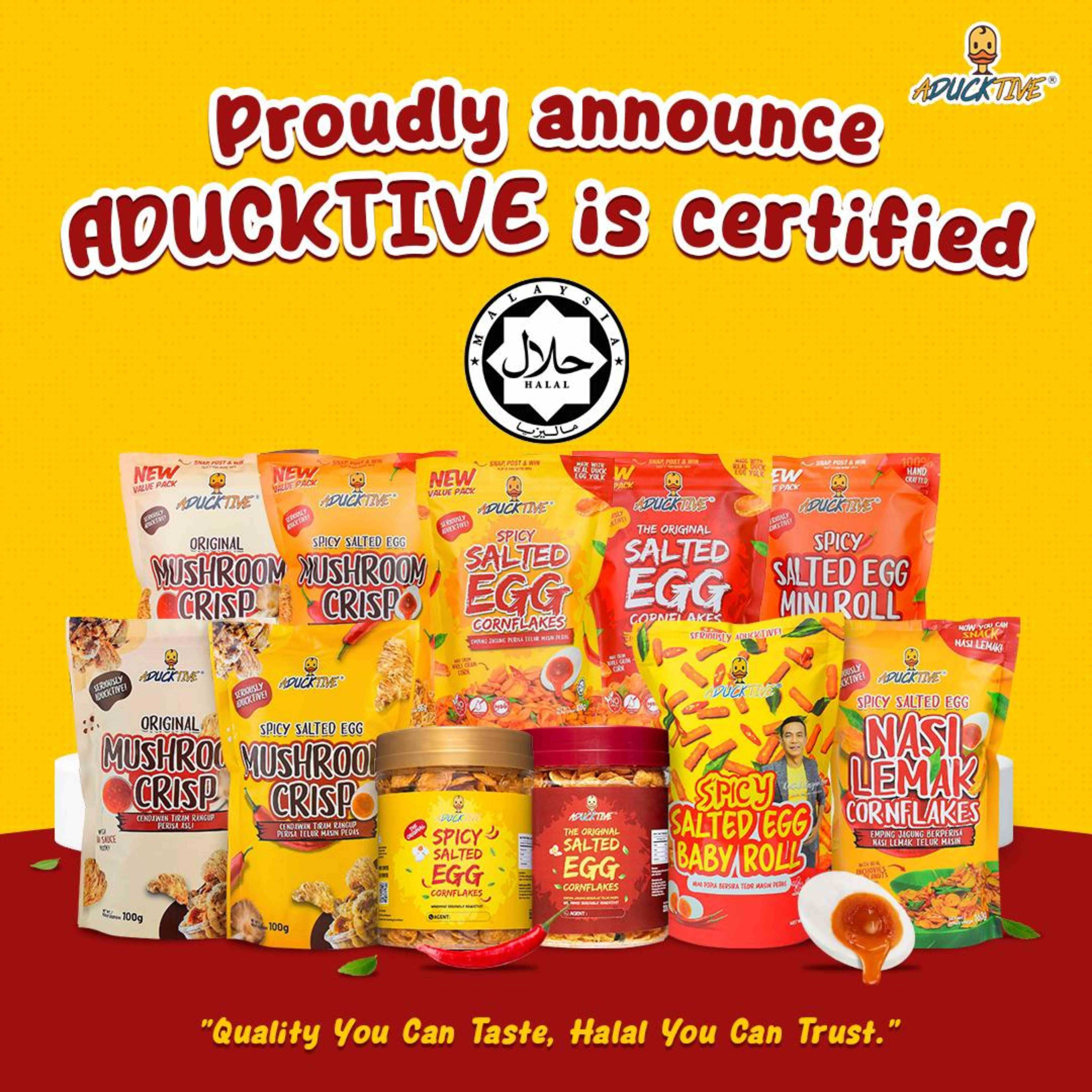 ADUCKTIVE Set Raya TIFFIN / Salted Egg Cornflakes Original dan Spicy ...