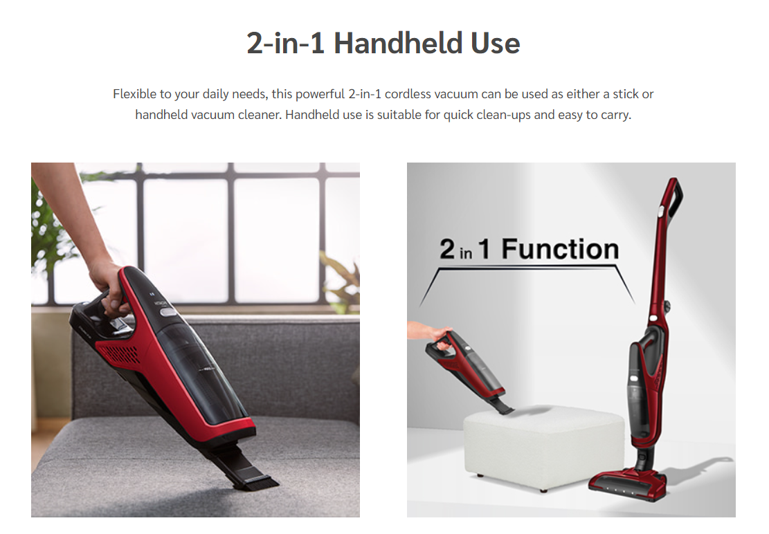 Hitachi 2 in 1 Cordless Handheld & Stick Vacuum PV-X85M | Shopee Malaysia