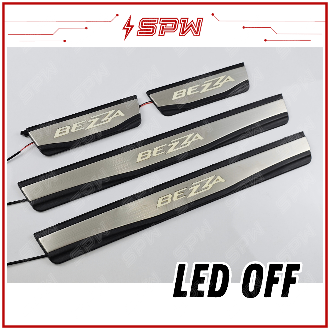 Perodua Bezza (2016-2023) Blue LED 4PCS Side Step ABS Stainless Steel ...
