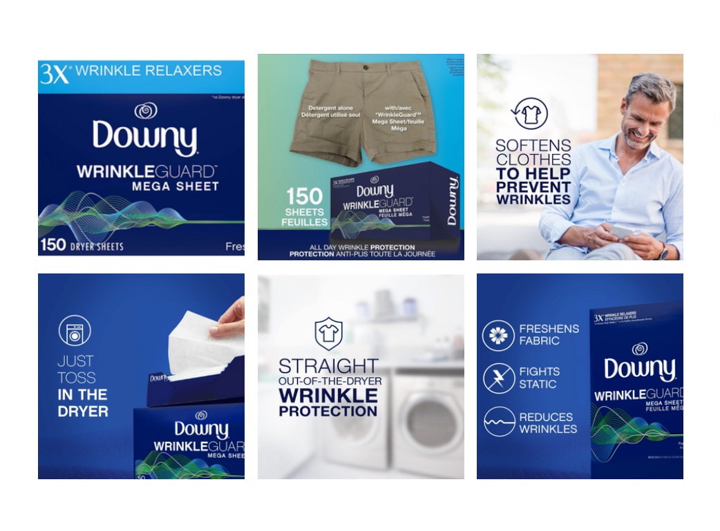 Downy Wrinkle Guard Dryer Sheets Wrinkle Release Fabric Spray Odor ...
