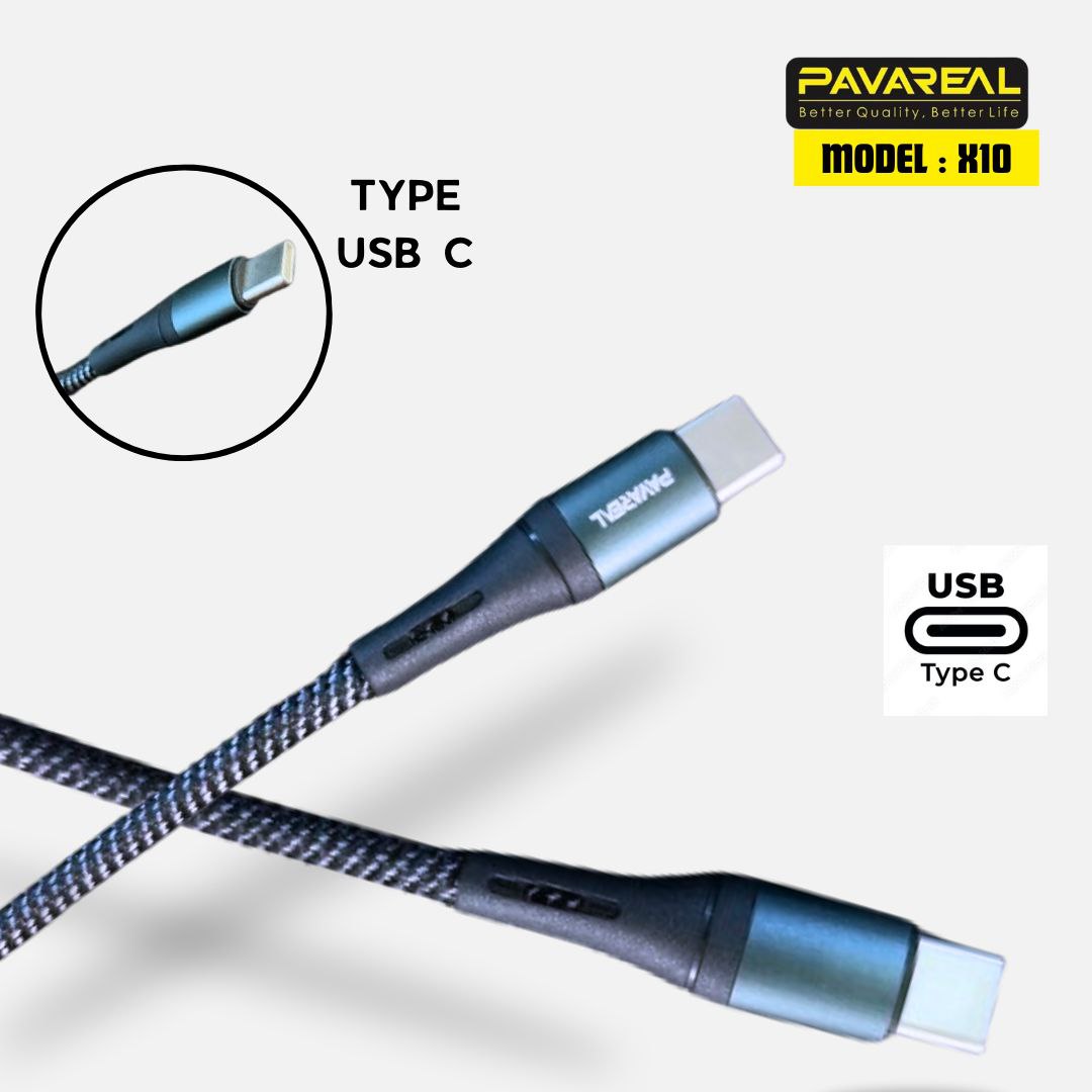 USB C To USB C 100W Cable, Pavareal X10 Type C 100W Cable 1000mm ...