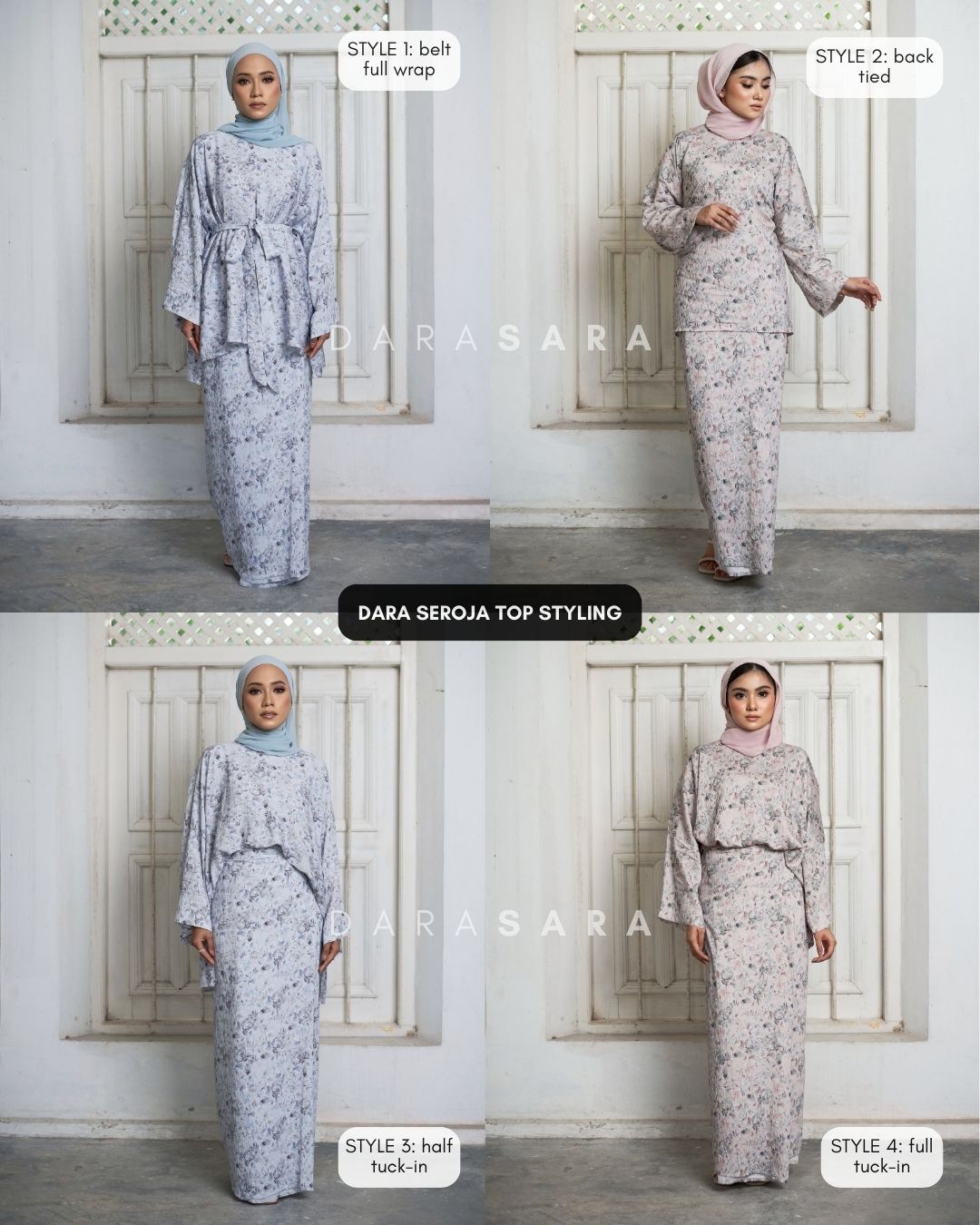DARA SEROJA | Kurung Pendek | ke.nang Collection | Baju Raya 2024 ...
