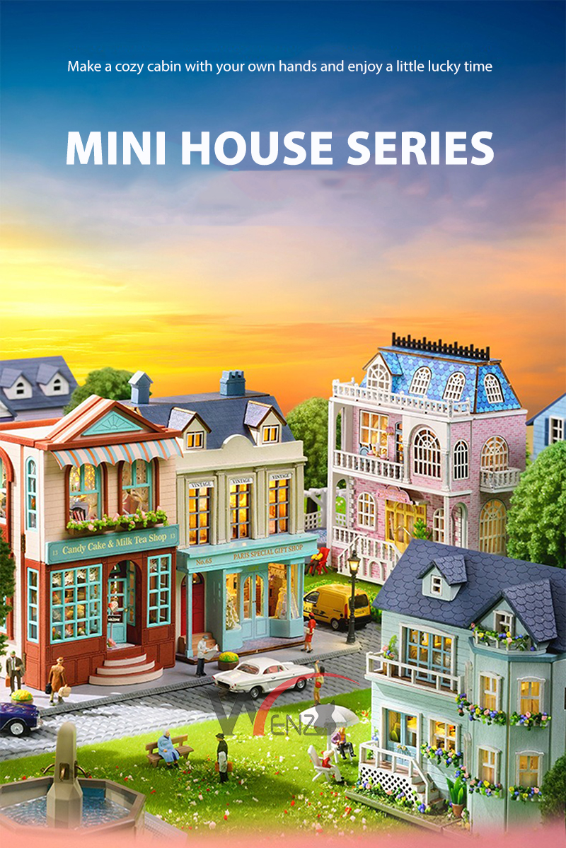 Wenz Mini House Series DIY Miniature Doll Houses Miniature Building ...