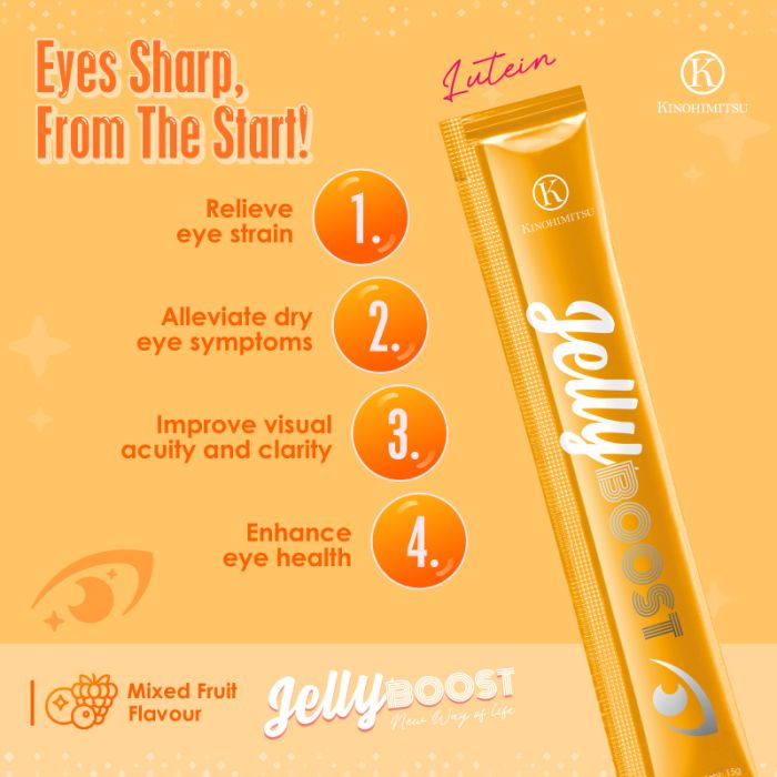 Kinohimitsu JellyBoost Lutein 15g x 10's | Eye Health Support | Shopee ...