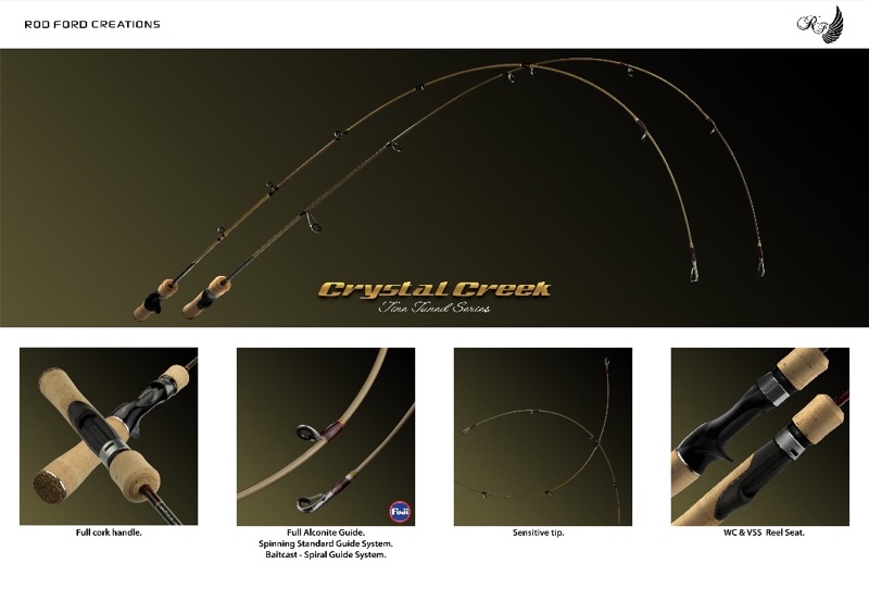2024 NEW RODFORD CRYSTAL CREEK SINGLE HAND BAITCASTING SPINNING ROD ...