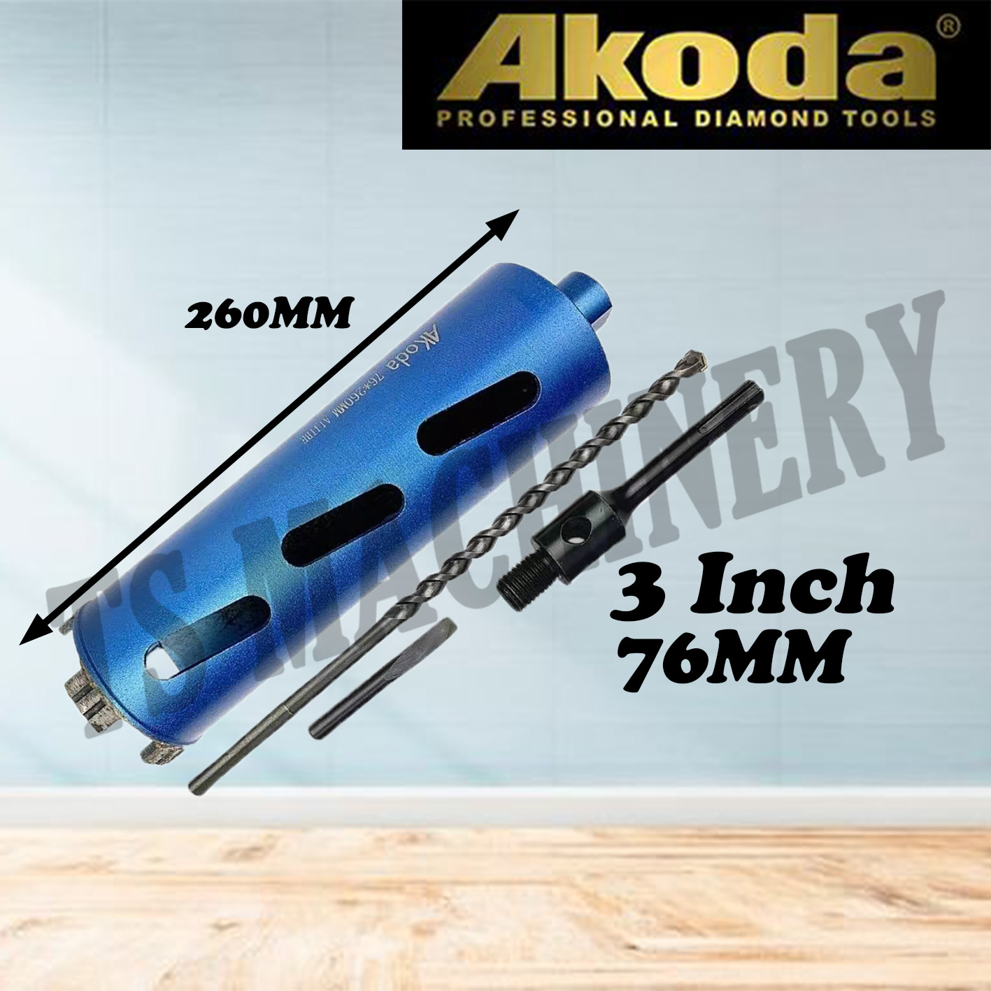 [𝐎𝐫𝐢𝐠𝐢𝐧𝐚𝐥]AKODA DRY CORE BIT ( SDS PLUS ) 25MM 38MM 56MM 76MM 260MM ...