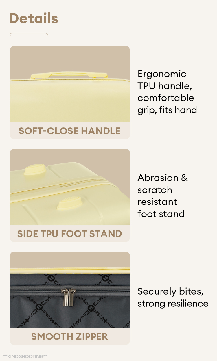 Case Valker Anna PC + ABS Hard Case Suitcase Luggage TSA Lock (20") Beg ...