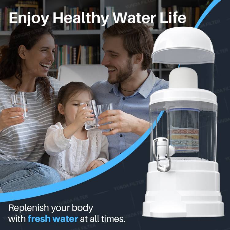 HYDRIXX Mineral Pot Water Filter System Countertop Multi Stages Water ...