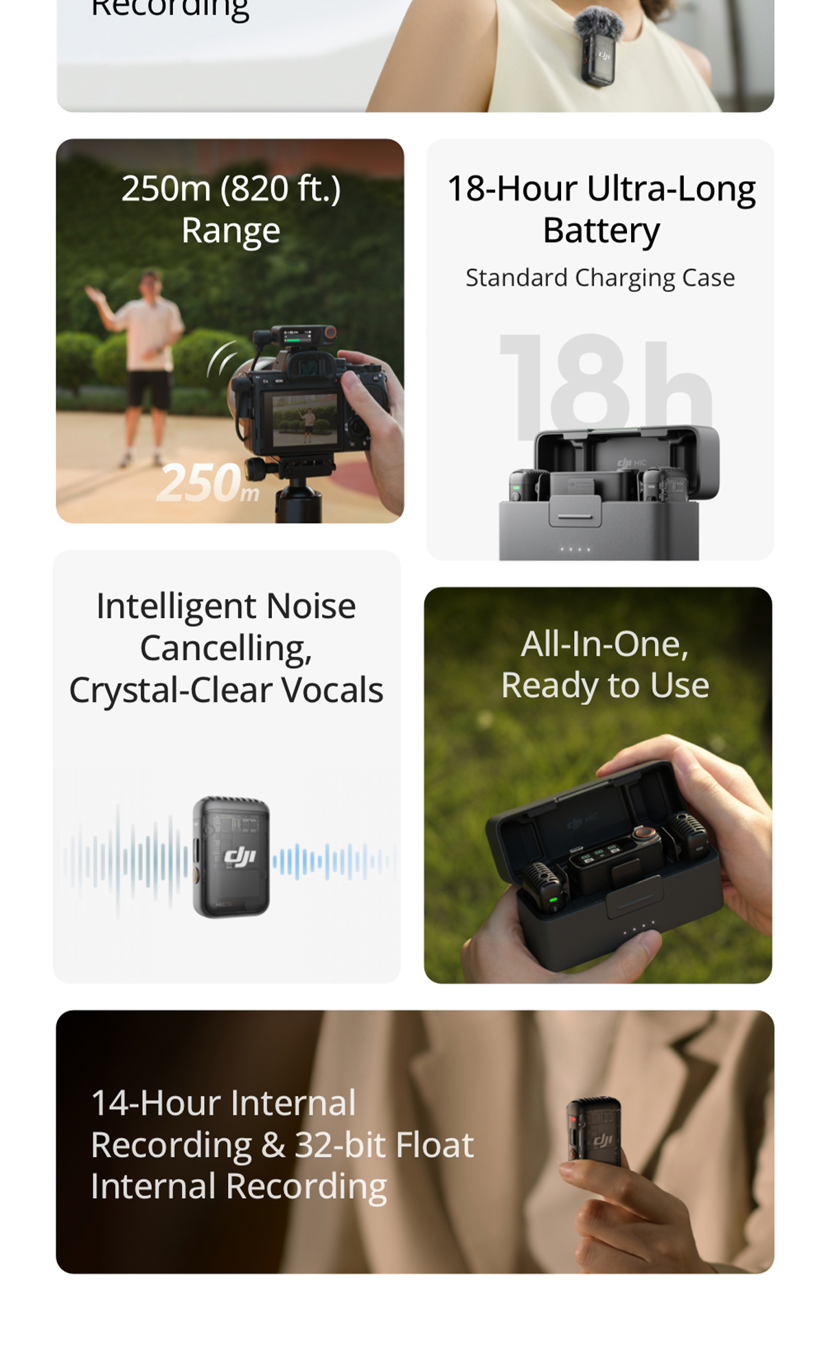 DJI Mic 2 - High-Quality Audio Recording | All-In-One, Ready to Use ...