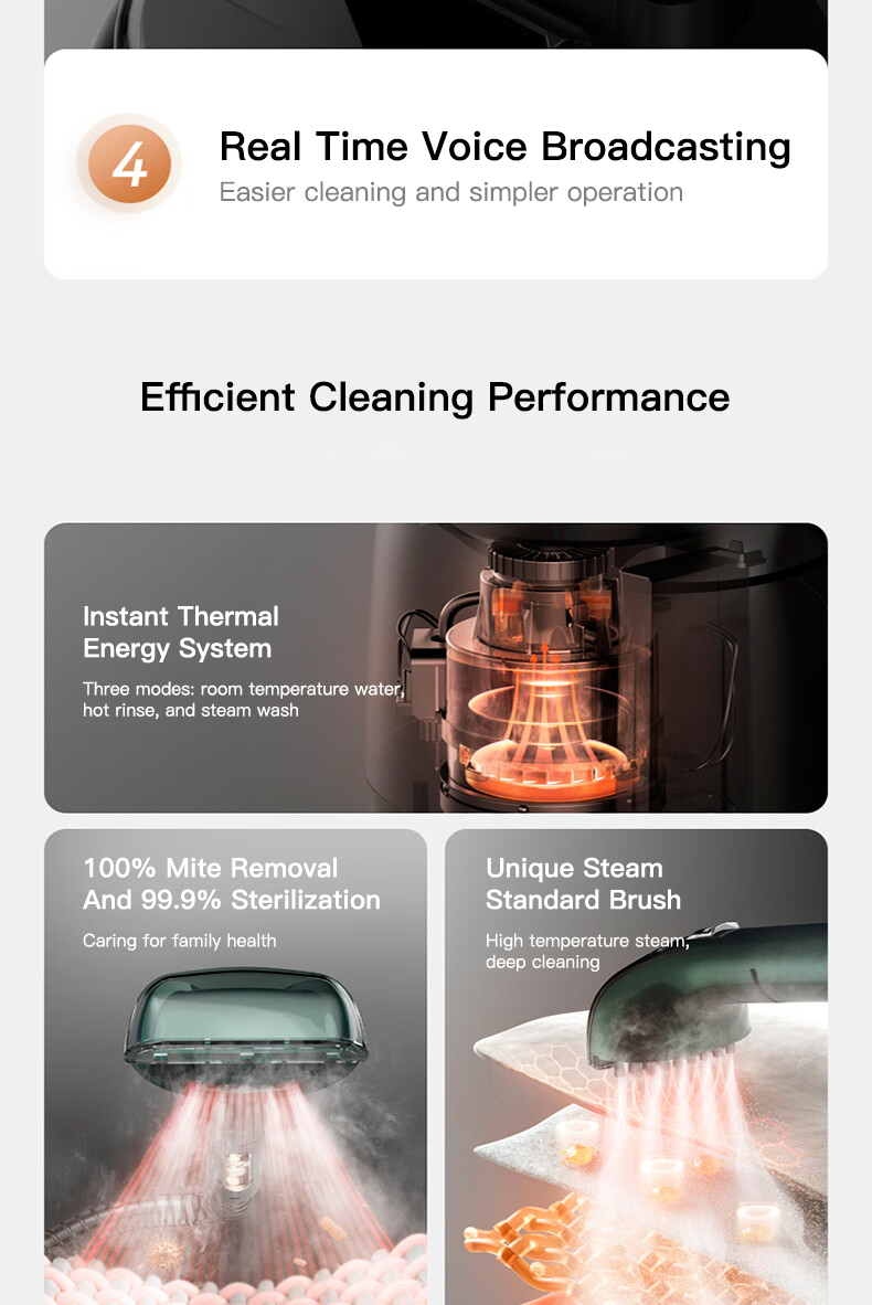 Deerma Machine Fabric Cleaner BY200 BY700 Mattress Sofa Carpets Rinser ...