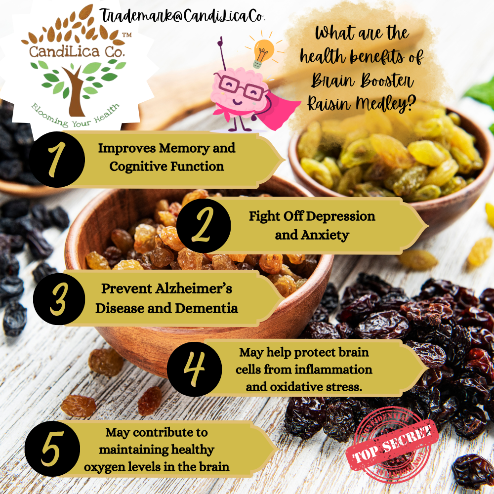 CandiLica Co. Brain Booster Raisin Medley – Premium Imported Mixed 4 ...