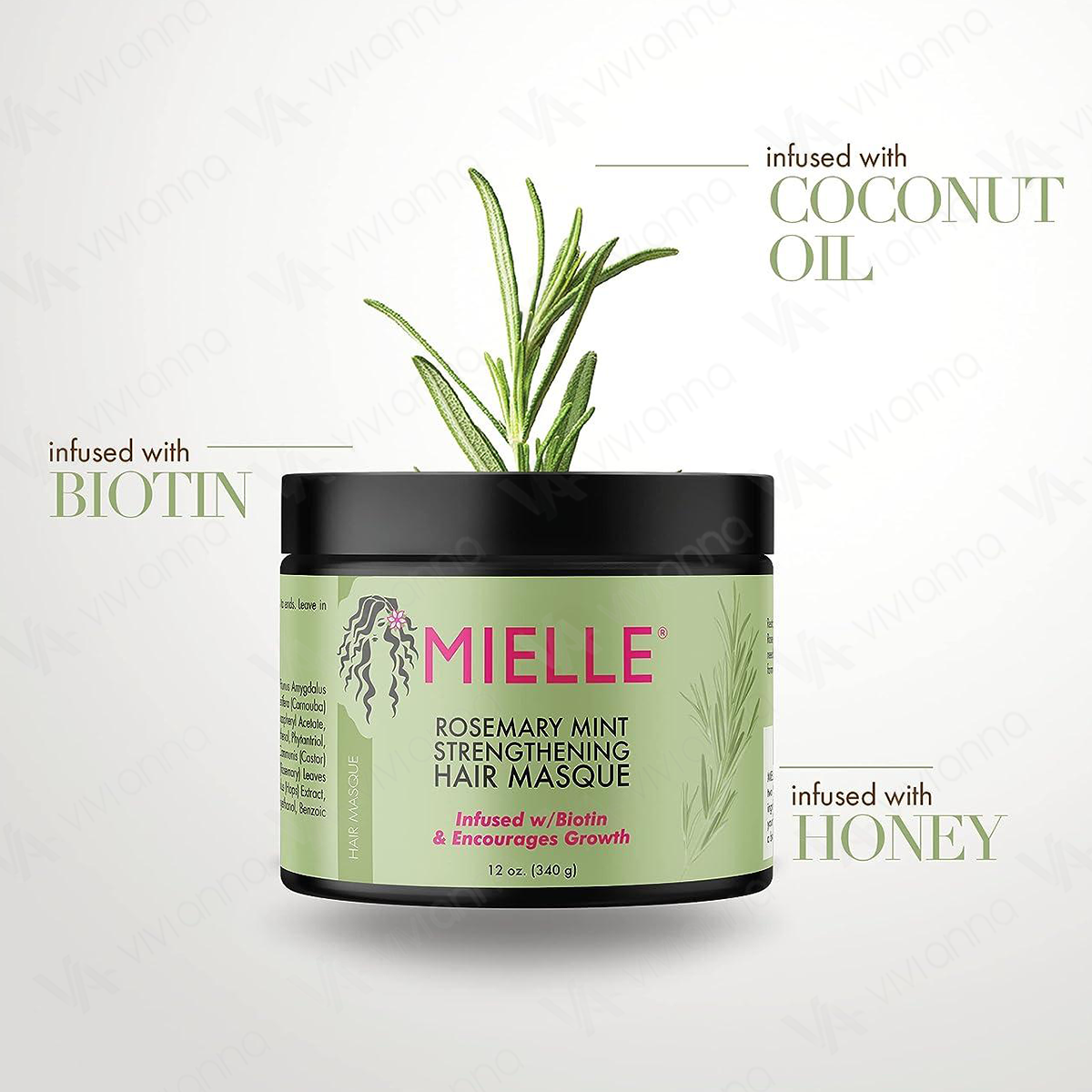 Mielle Hair Masque 340g, Mielle Organics Rosemary Hair Mask, Mint ...