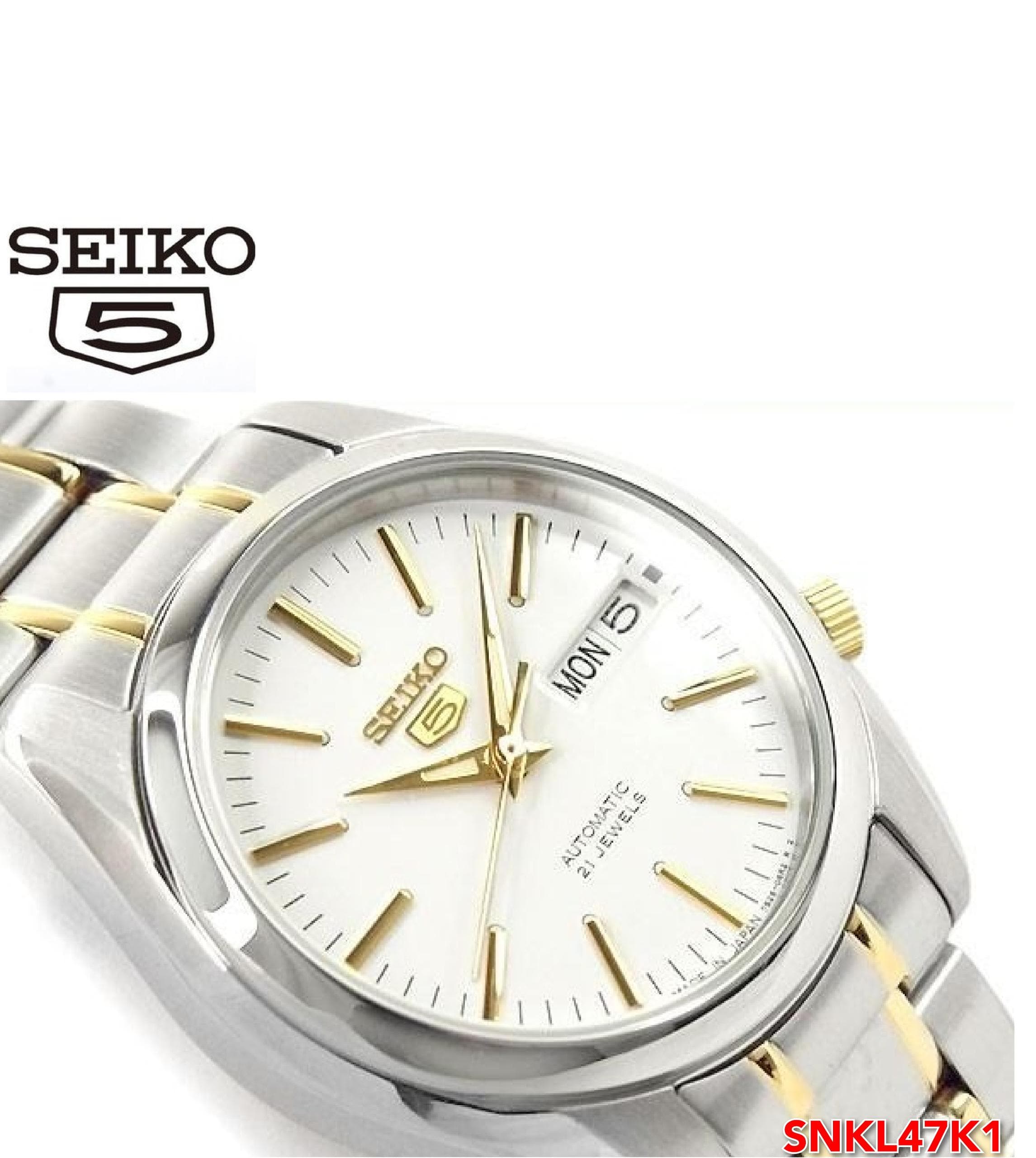 Seiko 5 Automatic 21 Jewels SNKL47K1 Men's Watch | Shopee Malaysia