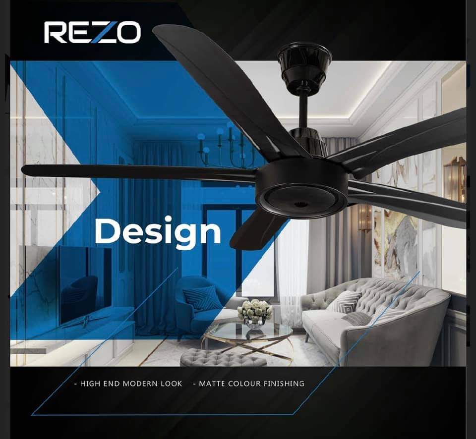 REZO S106 / S306 AC/DC Motor Ceiling Fan Steel Blades with Regulator ...