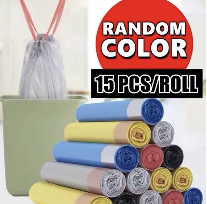 Automatic Closing Tie On Garbage Bag Bags With Rope Easy Pull ...