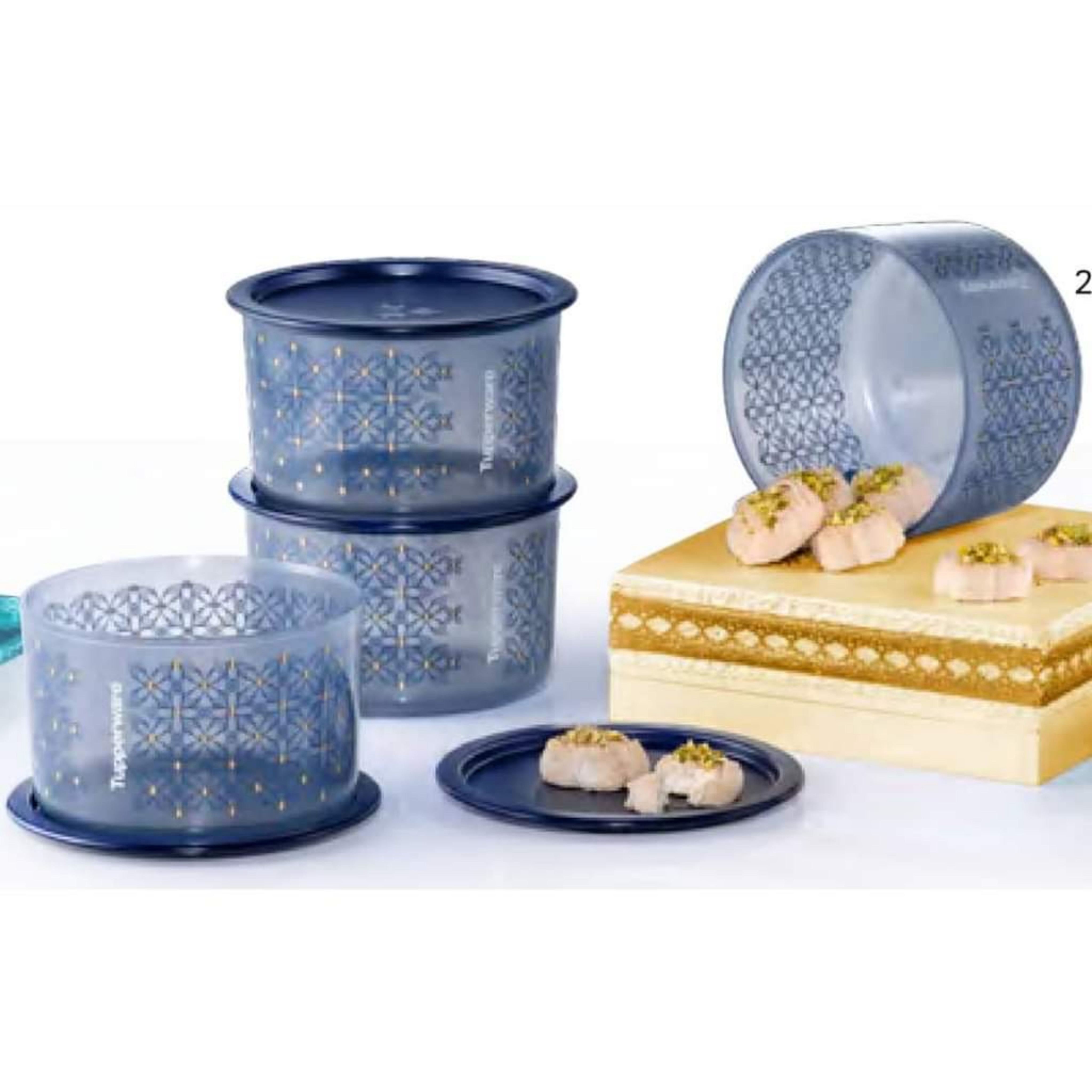 Tupperware Royale Blue One touch Topper 950ml / Love One Touch 950ml ...