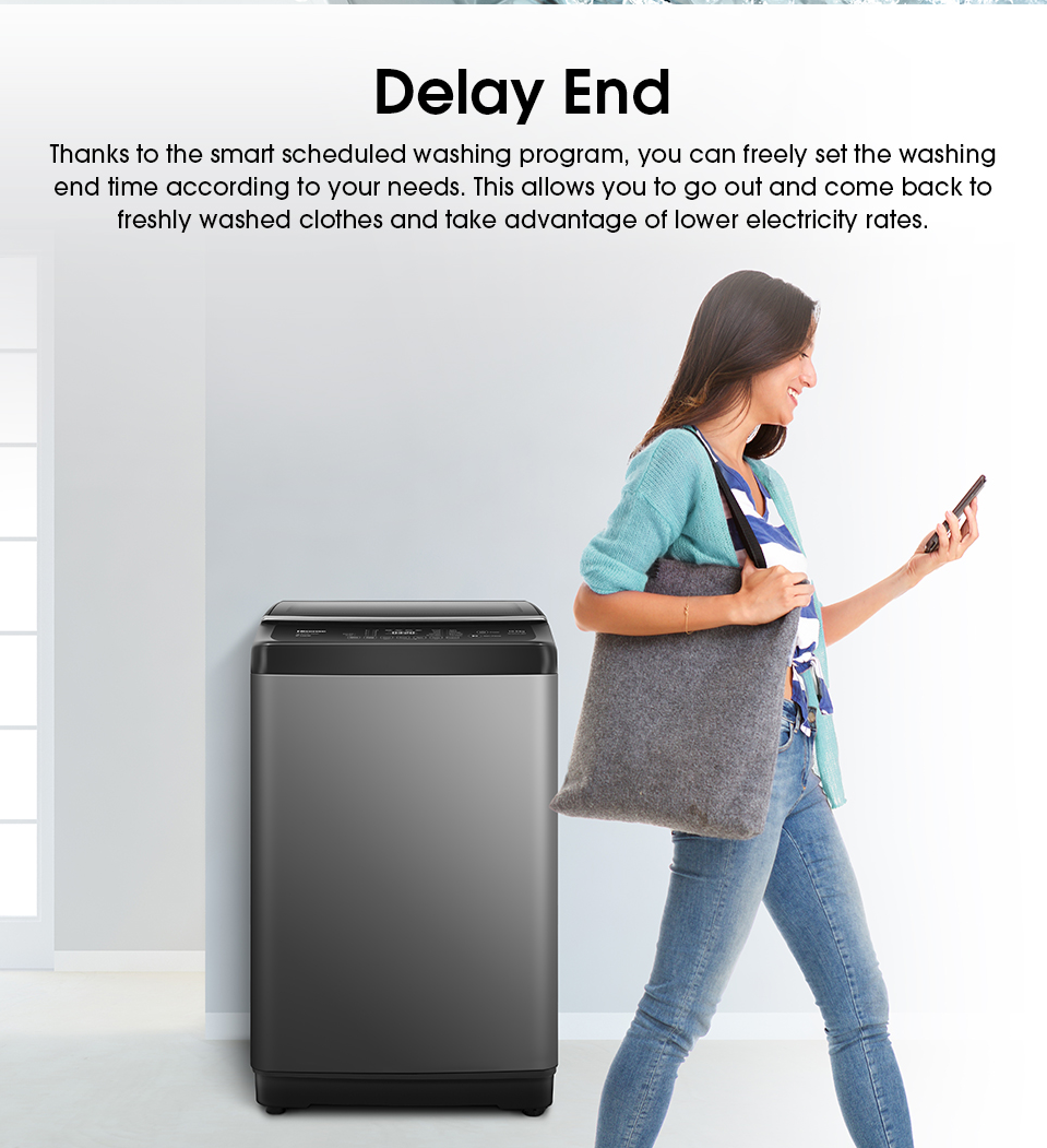 Hisense Washing Machine Inverter 10.5KG Direct Drive Top Load Washer ...