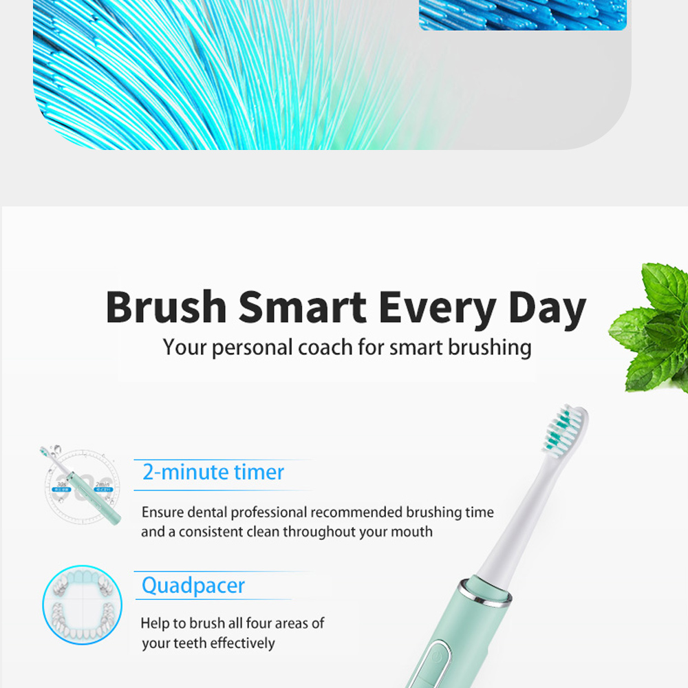 Simplus Electric Toothbrush 2In1 Washing Face&Brushing Teeth Waterproof ...