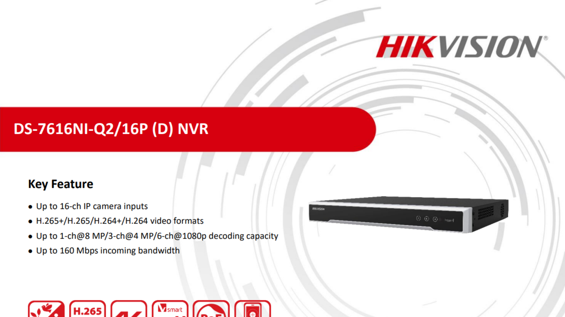 Hikvision 16CH 16 Channel 4K 8MP IP Network CCTV NVR Recorder 160Mbps ...