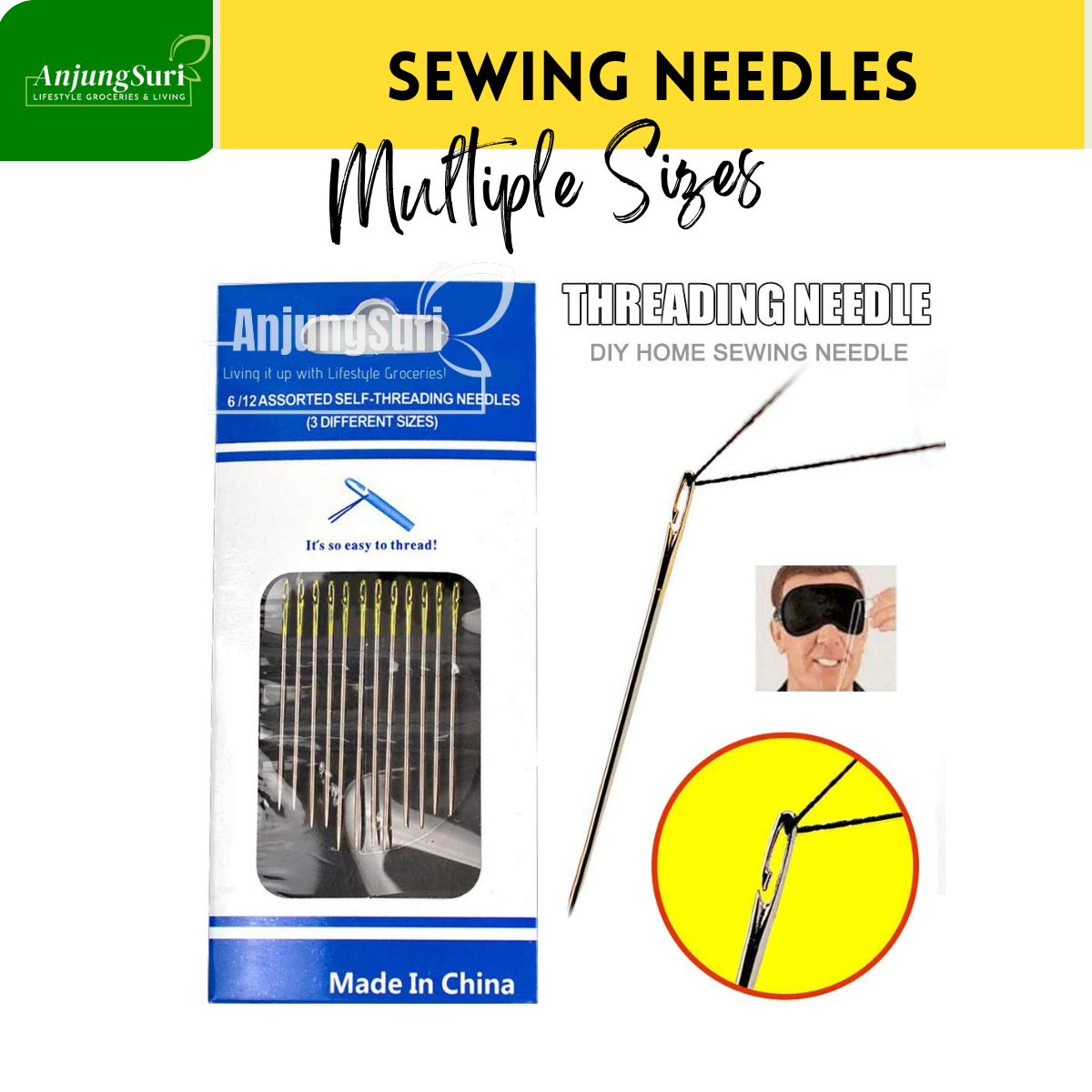 Multifunctional Hand Stitches Stainless Steel Sewing Big Eye Needles ...