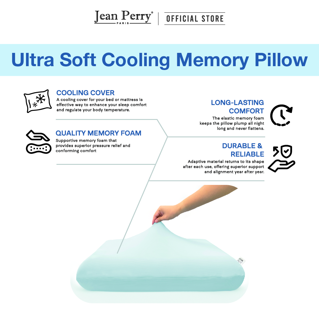 Jean Perry Ultra Soft Cooling Memory Pillow | Shopee Malaysia