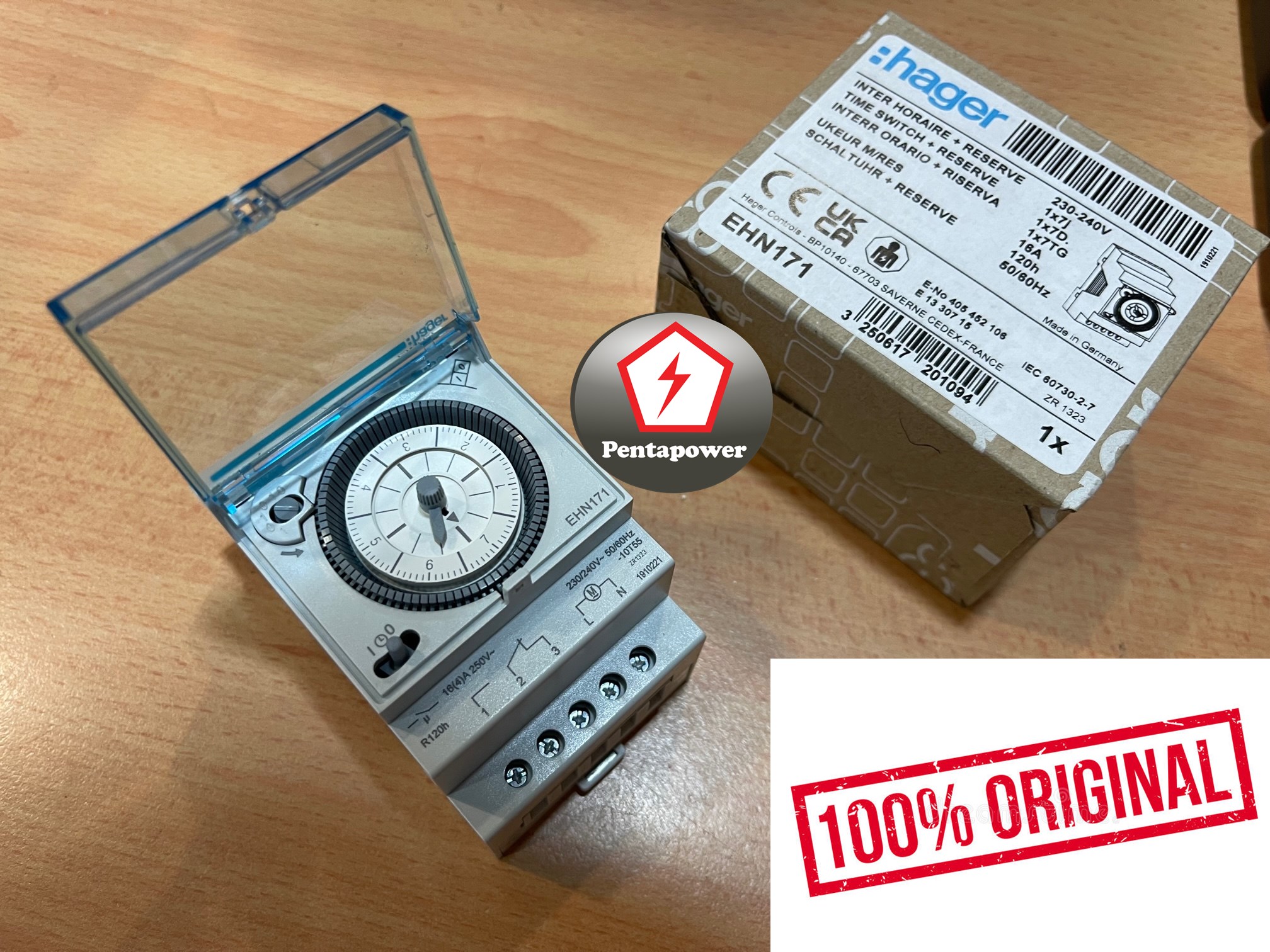 HAGER EHN171 HAGER 3 MOD 7 DAYS TIME SWITCH W/POWER RESERVE | Shopee ...