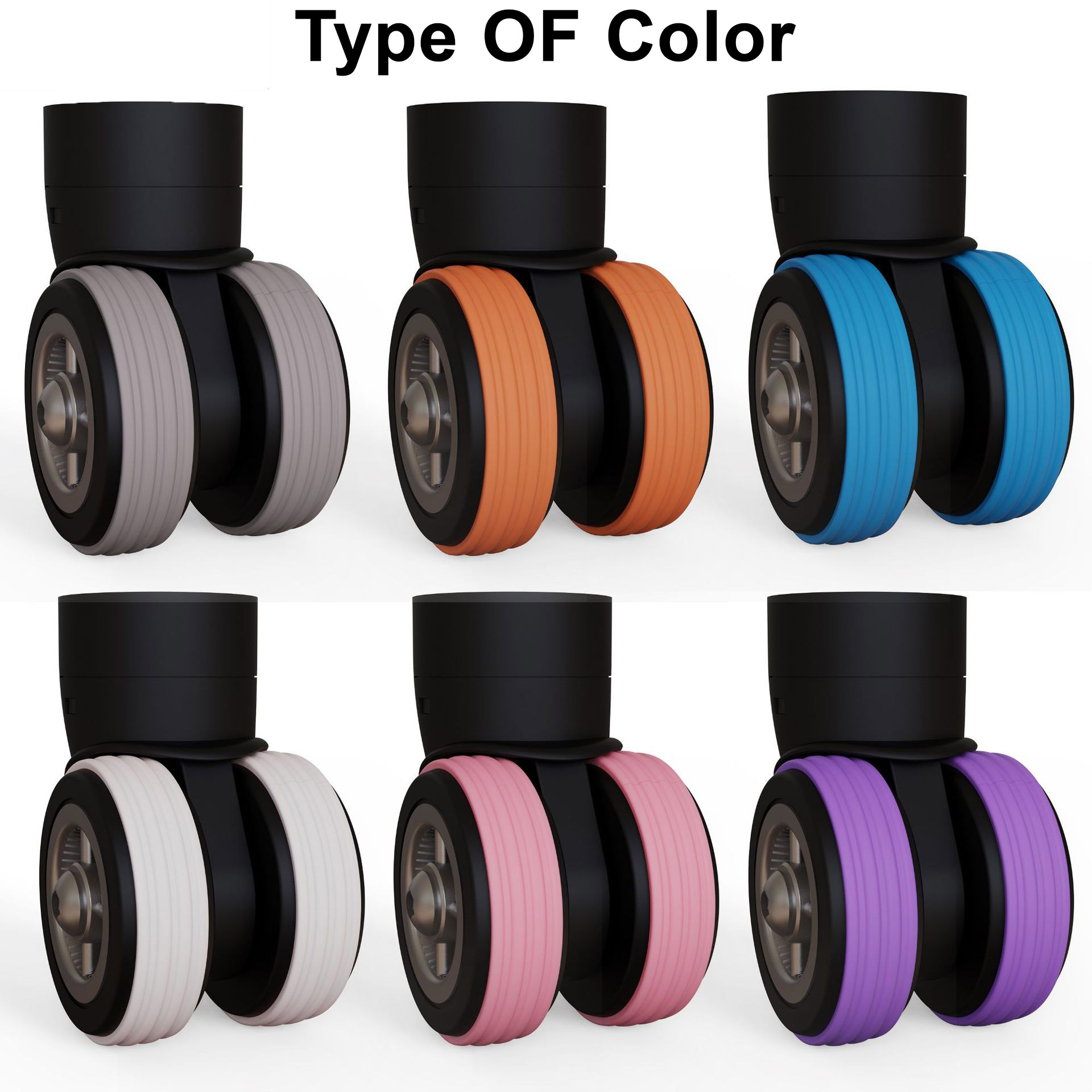 TrioNinja 4Pcs Luggage Wheels Protector Silicone Wheels Caster Shoes ...