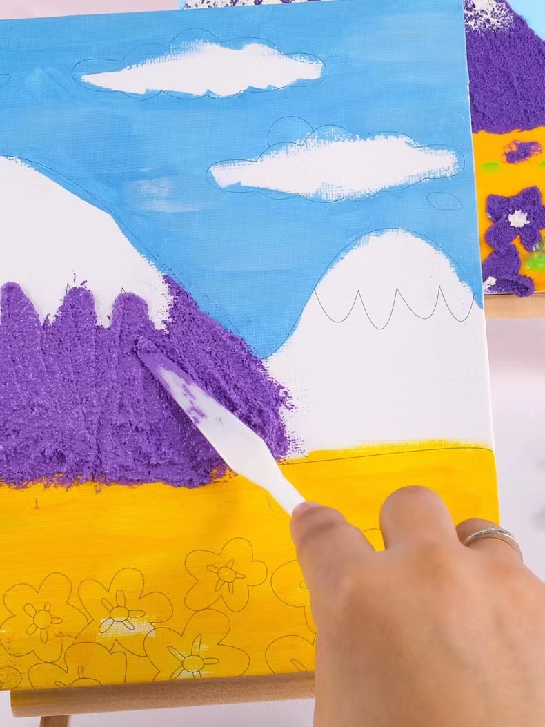 Pure Quartz Sand Art Acrylic Texture Painting DIY Canvas Art Paint ...