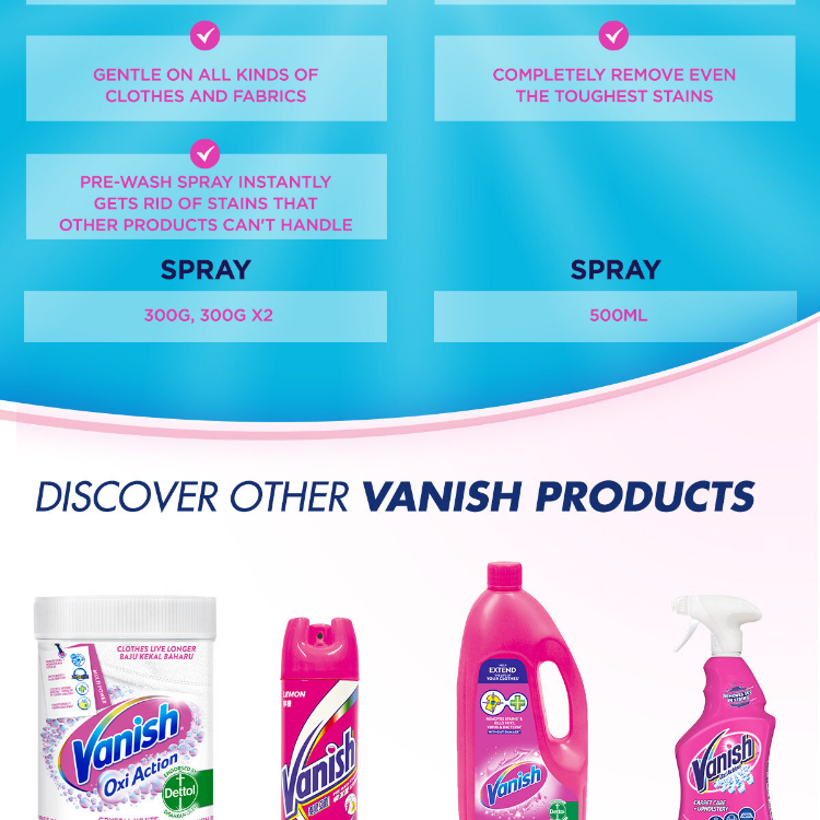 [Carton Deal] Vanish Fabric Clothes Oxi Action Stain Remover Laundry ...