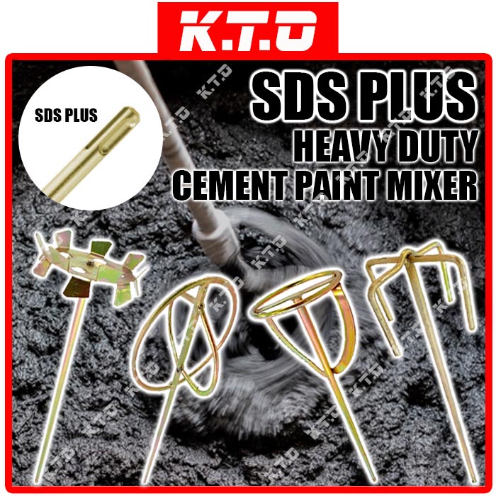 SDS Plus Heavy Duty Electric Drill Head Cement Plaster Paint Mixer ...