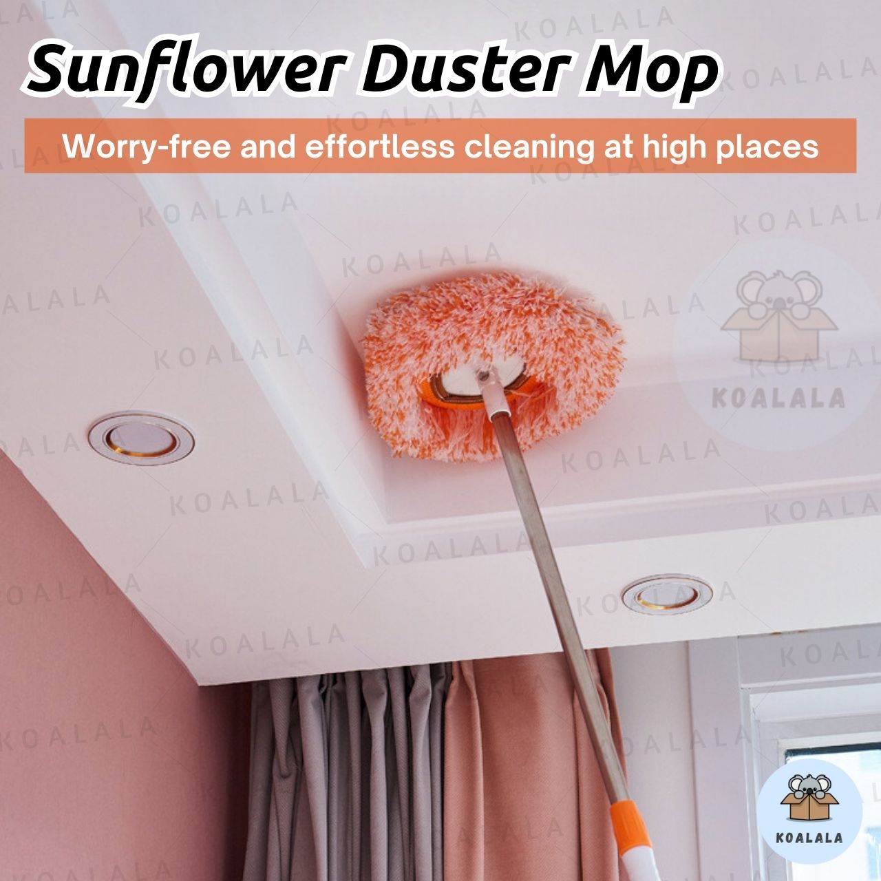 Sunflower Mop Mop Lantai Serbaguna Mop Lantai Viral Dust Mop Microfiber ...
