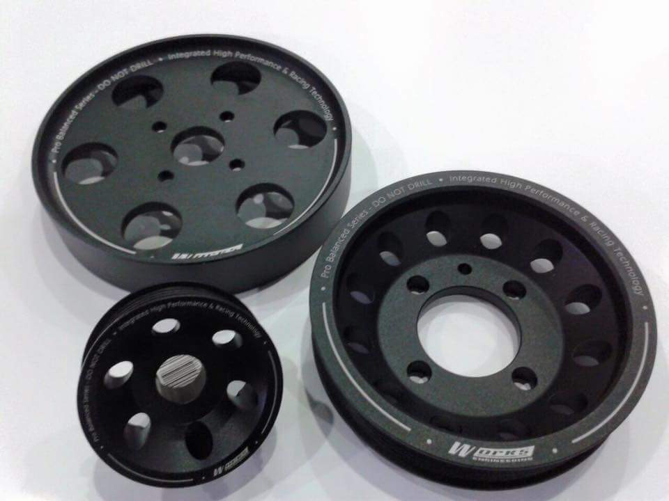 Works Engineering Crank Pulley for Mitsubishi 4G63 Evo4 Evo5 Evo6 Evo7 ...