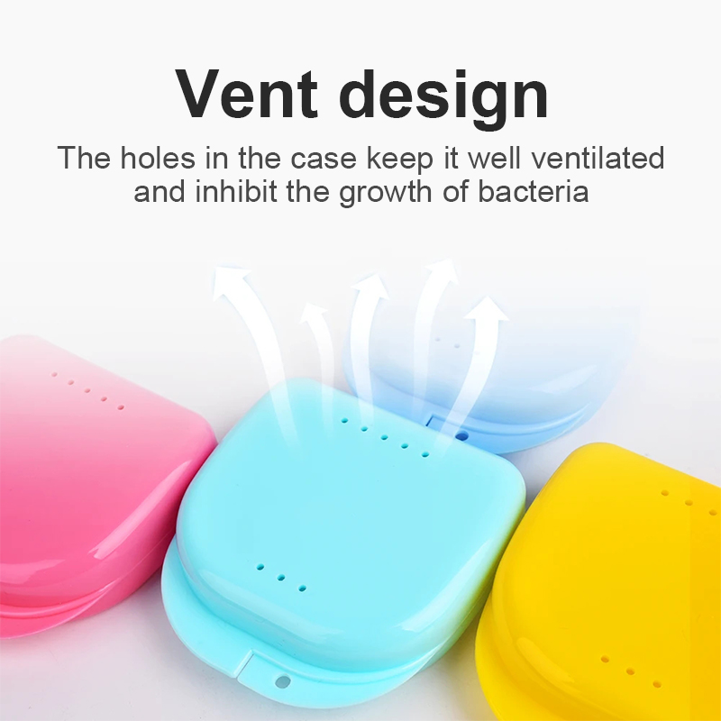 Denture Box Dental Fake Teeth Retainer Portable Mouth Guard Container ...