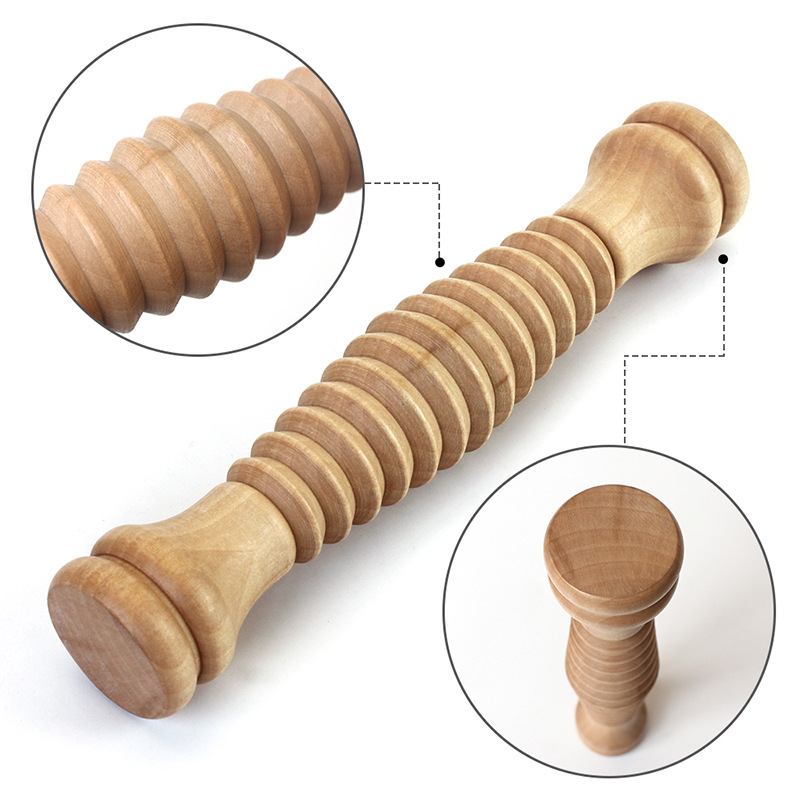 Wooden Foot Massage Roller Reflexology Relax Massager Ergonomic Foot ...