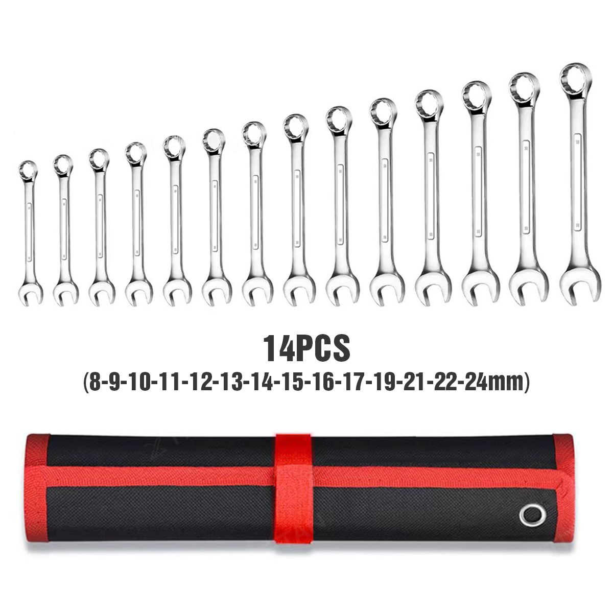 CLC Tool Steel High Hardness 8/14pcs 8-24mm Dual Purpose Combination ...