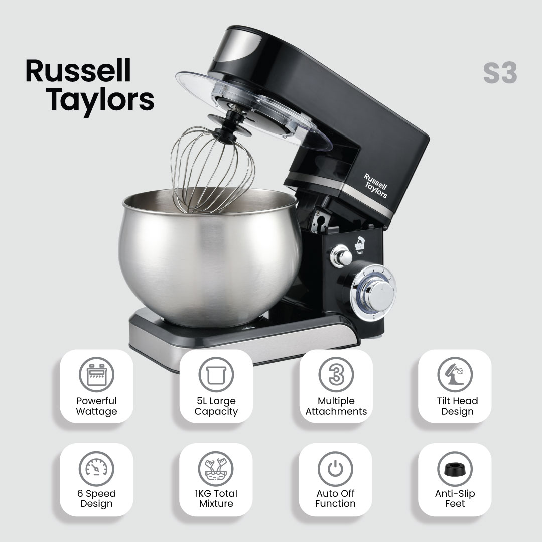 Russell Taylors 6-Speed Stand Mixer 5L 1300W S3 | Shopee Malaysia