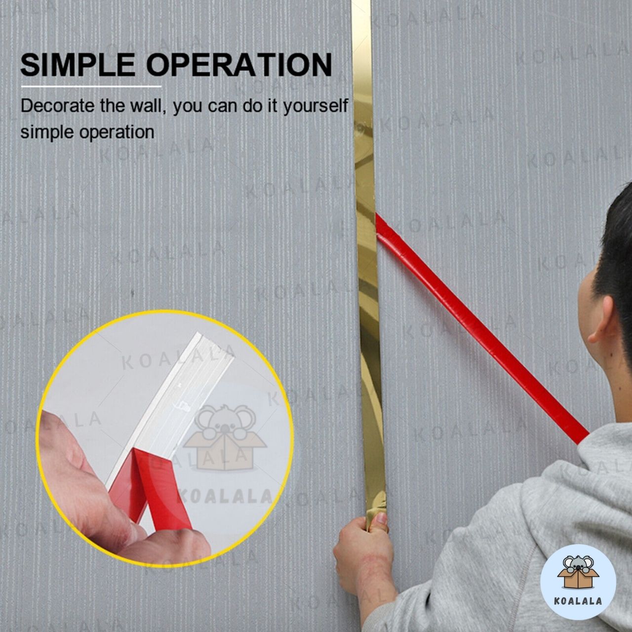 5 Meter Premium 8K Stainless Steel Decoration Strips Wall Sticker Gold ...