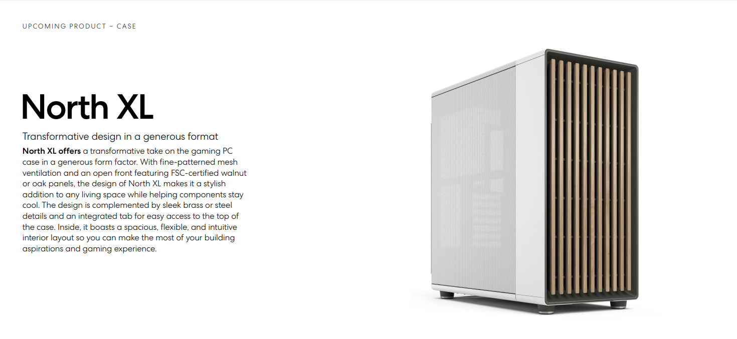 Fractal Design North XL E-ATX Gaming PC Case - Charcoal Black/Black ...