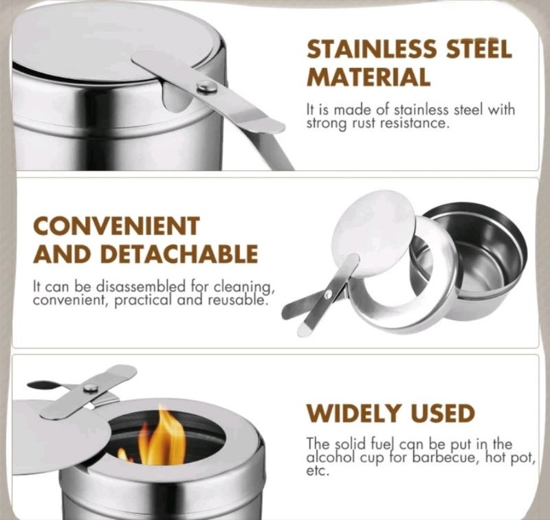 Stainless Steel Wax Heating Sterno Fuel Burner Holder for Chafing ...