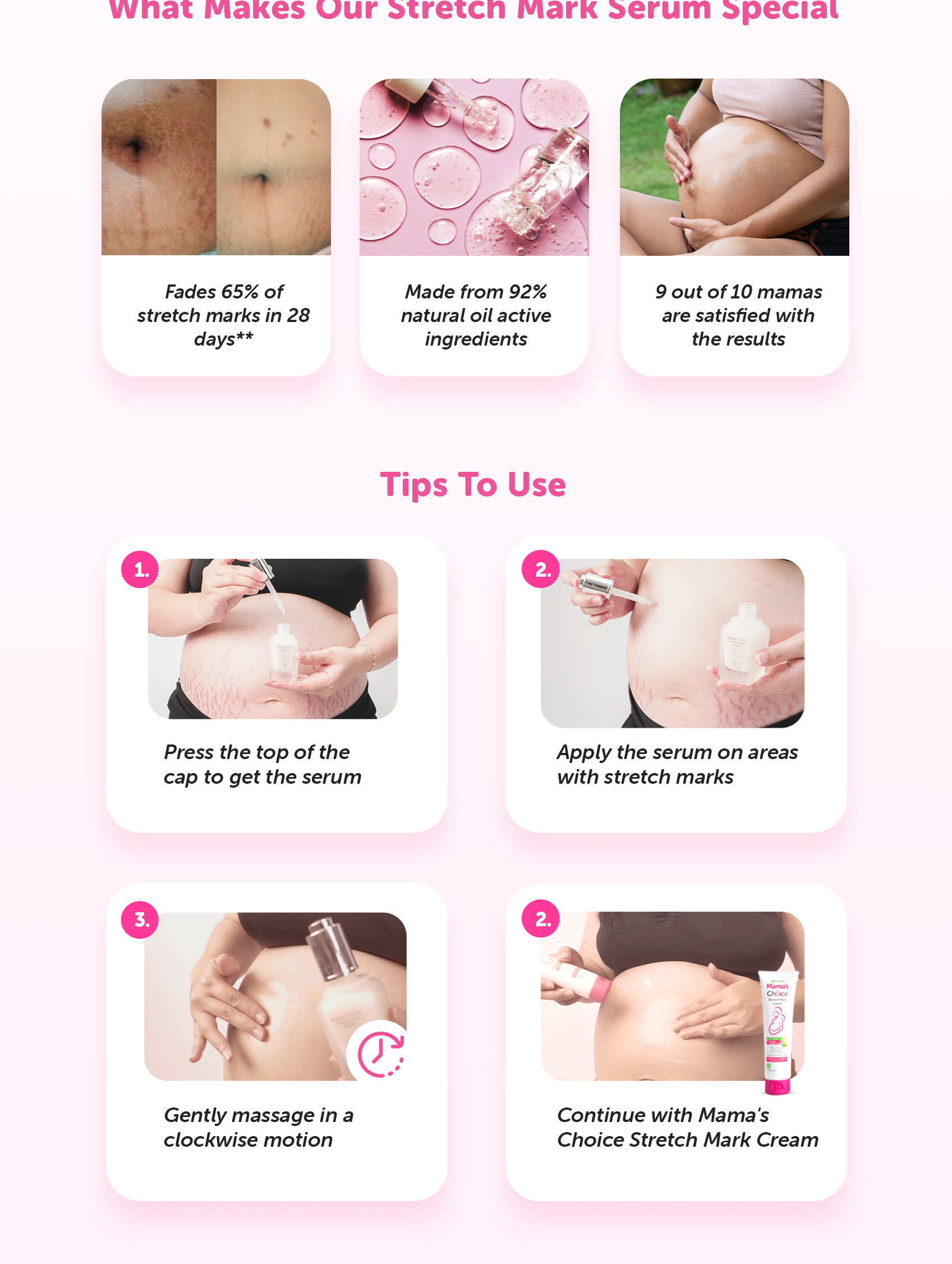 Mama's Choice Stretch Mark Serum (Safe, Halal, Natural Maternity ...