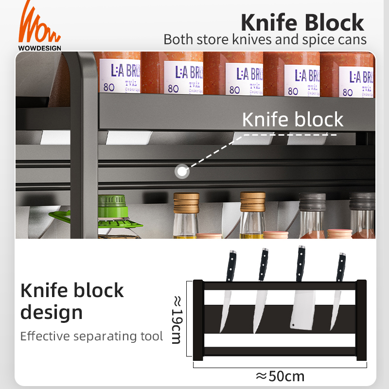 Kitchen Storage Rack Spice Rack Kitchen Rak Rempah Kitchen Organizer ...