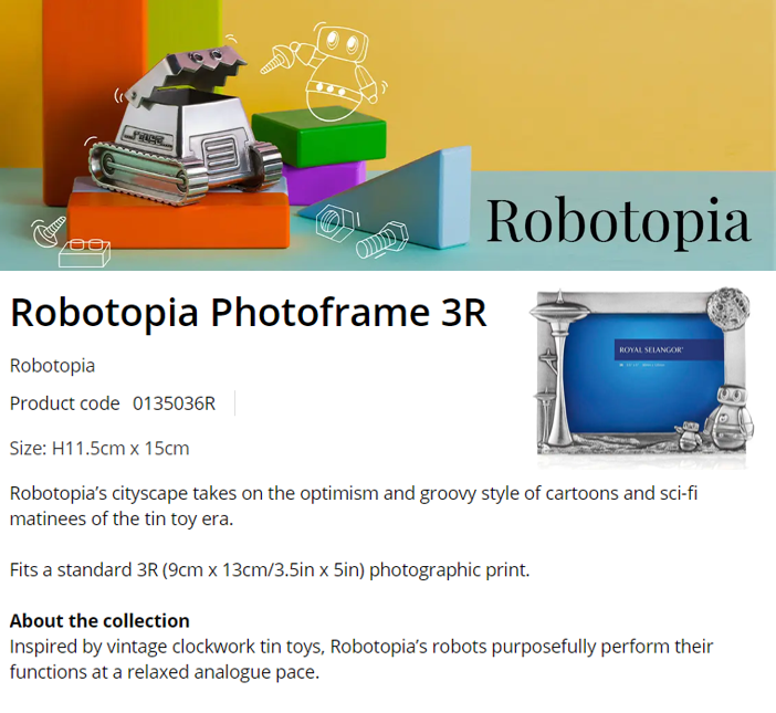 Royal Selangor Robotopia Collection Photoframe 3R | Shopee Malaysia