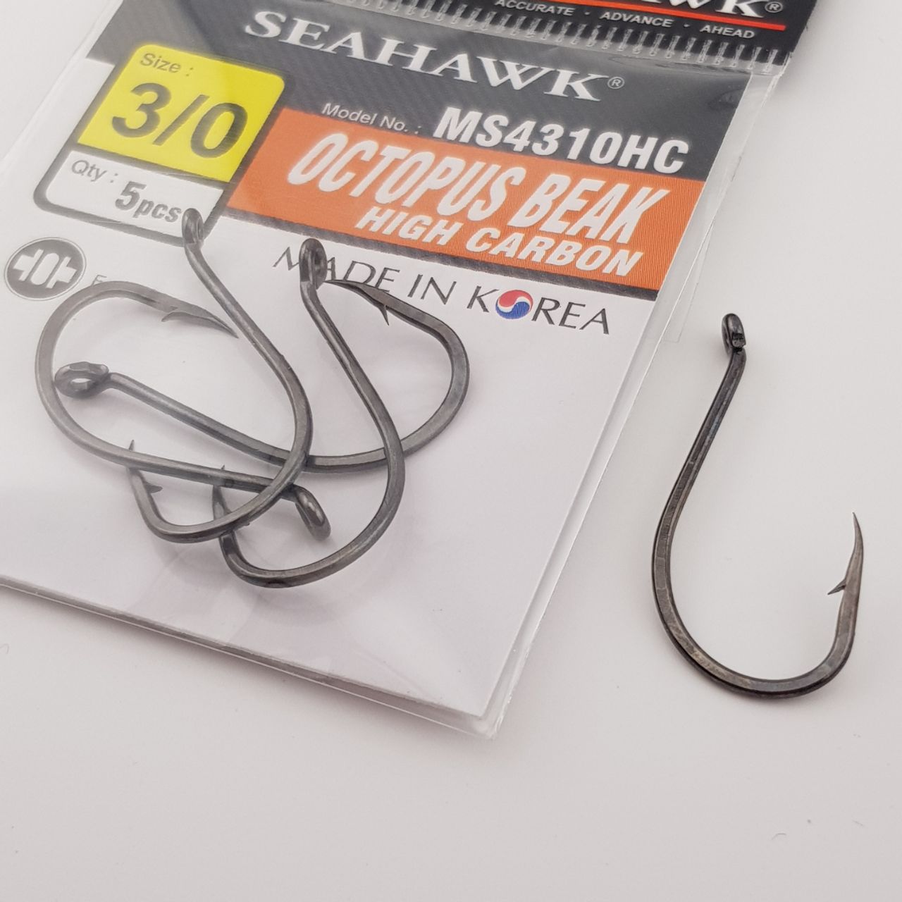 (Size 2-3/0) Seahawk MS4310HC Octopus Beak High Carbon Fishing Hook ...
