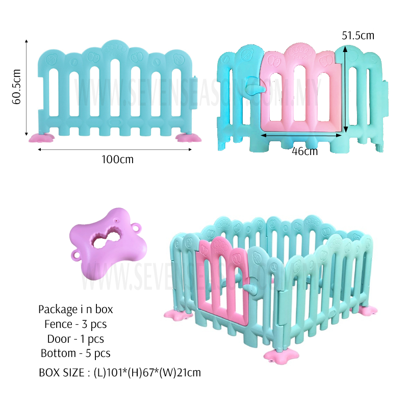 3 IN 1 PLAYARD Playpen Fence Pagar Bayi Besar Playard Safety Playground ...