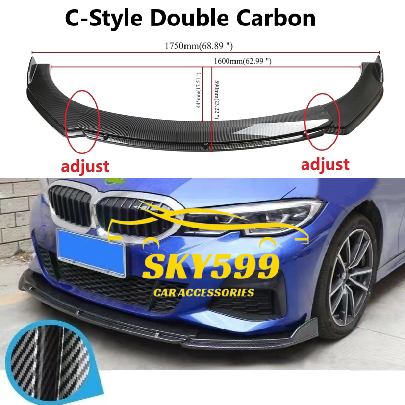 Perodua ATIVA Front Bumper Diffuser Lip Wrap Angle Splitters Black ...