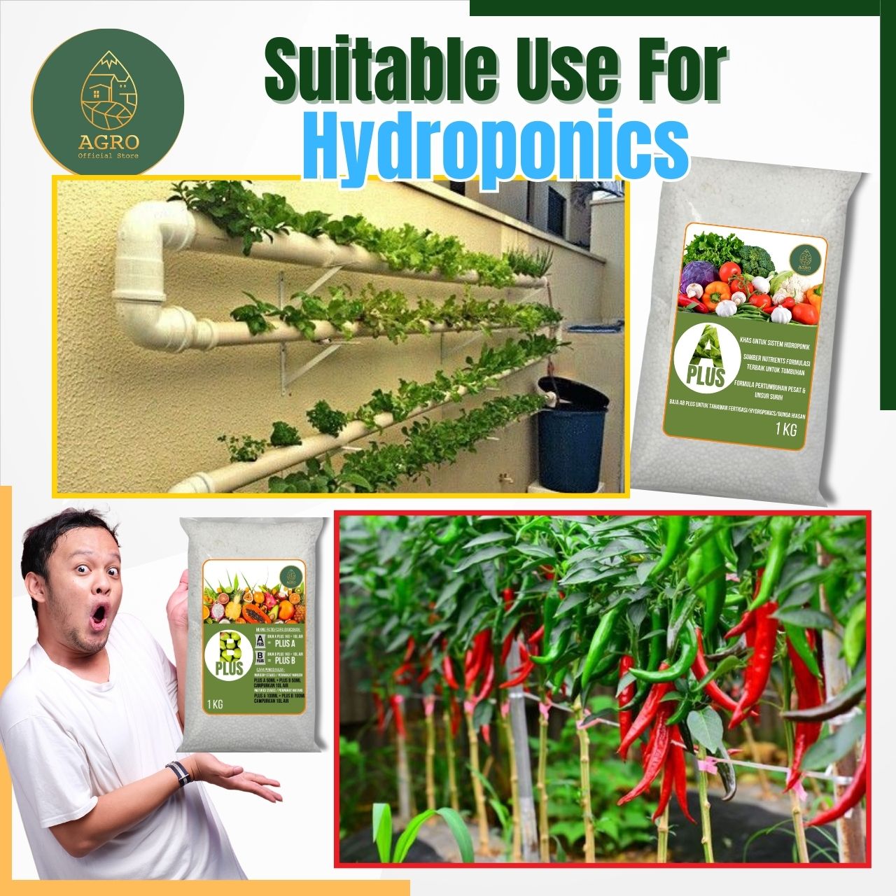 Agro Baja AB 2kg AB Fertilizer Paksa Gemok Untuk Fertigasi dan ...