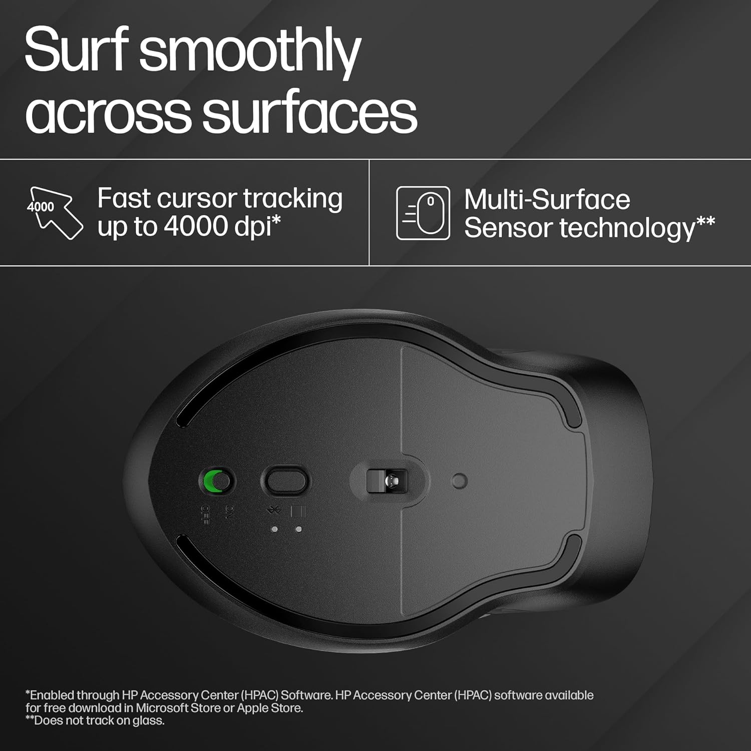 HP 430 Multi-Device Wireless Mouse - 4 customizable* buttons ...