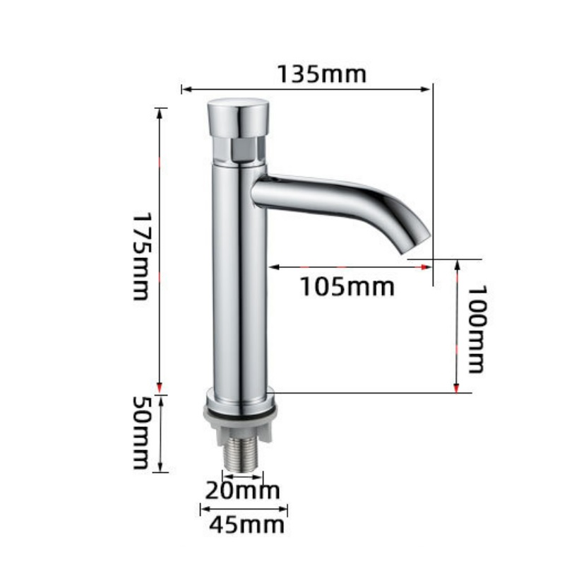Delay Tap, Brass Faucet Auto Self Closing Water Saving Tap Bathroom ...