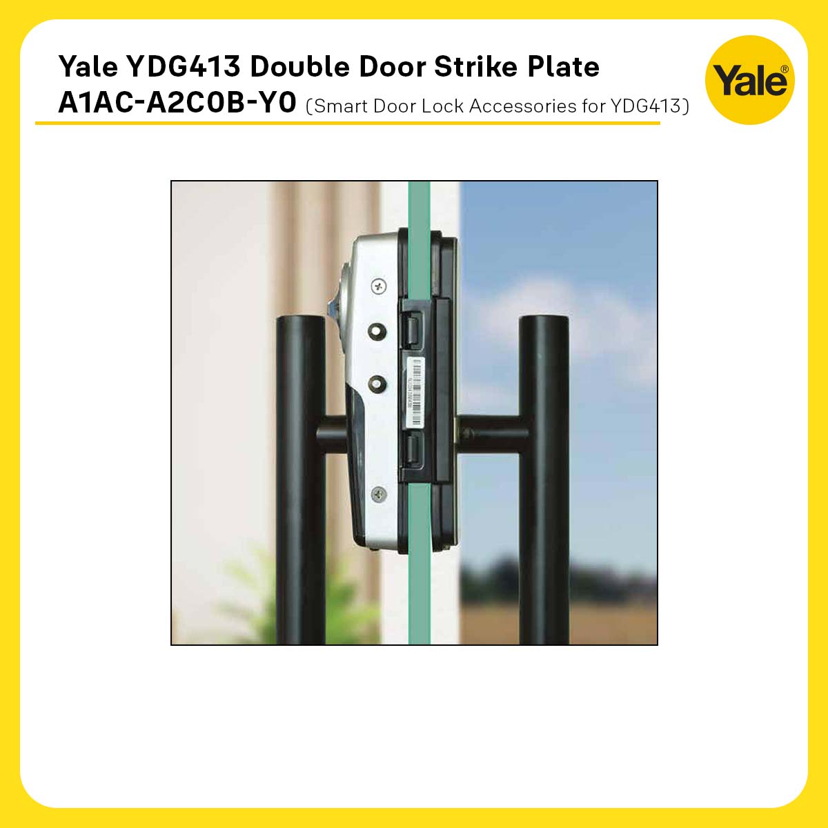 Yale YDG413/ YDG413A Double Door Strike Plate A1AC-A2C0B-Y0 (Smart Door ...